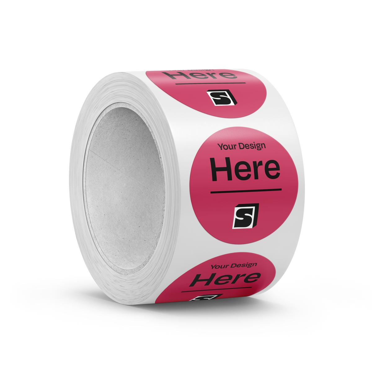 Custom Glossy White Paper Round Labels – Svel Labels